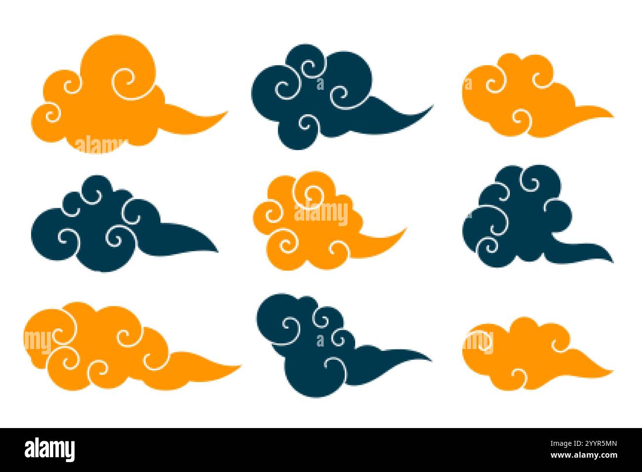 traditional chinese clouds set of nine Stock Vector Image & Art - Alamy