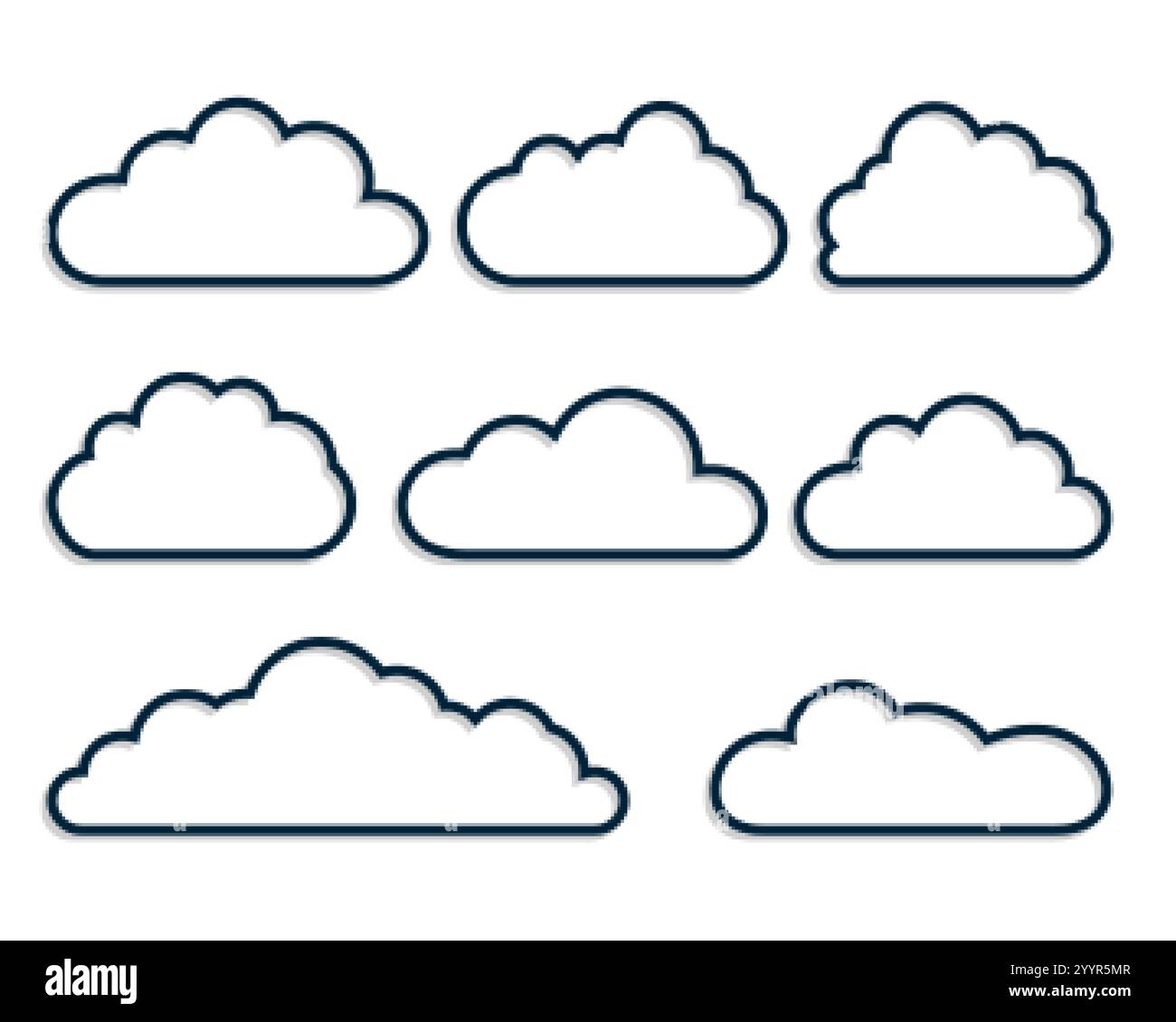 Line of clouds Stock Vector Images - Alamy