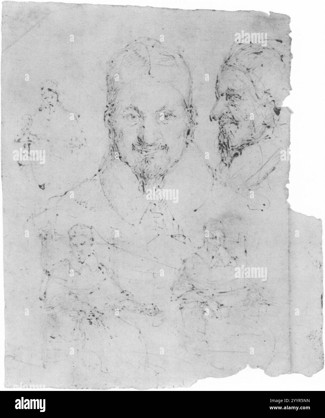 Diego Velazquez - Studies for the Portrait of Innocent X, 1650 -02 ...