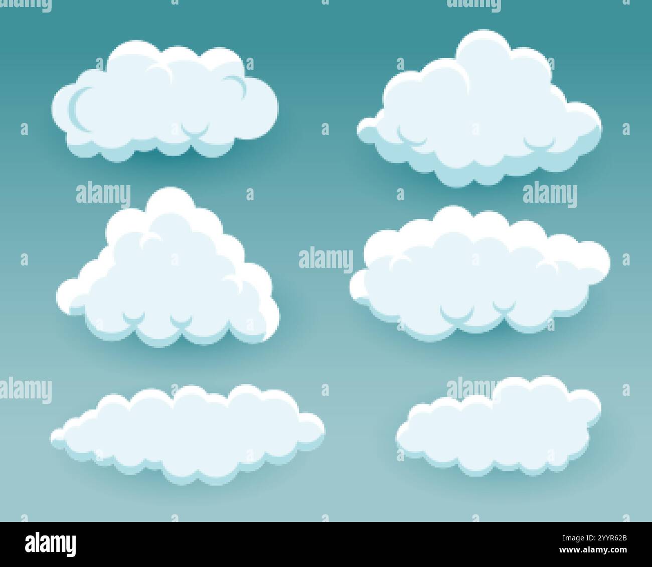 Collection cartoon clouds in Stock Vector Images - Alamy