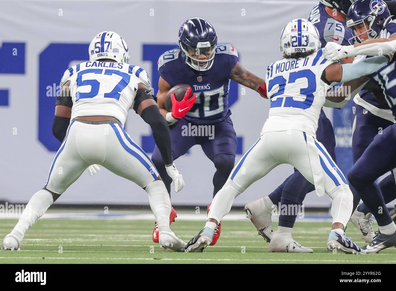 Indianapolis, Indiana, USA. 22nd Dec, 2024. Tennessee Titans running ...