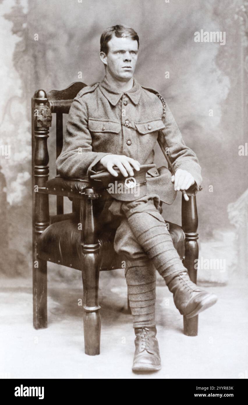 A private of the South Wales Borderers during the First World War Stock ...