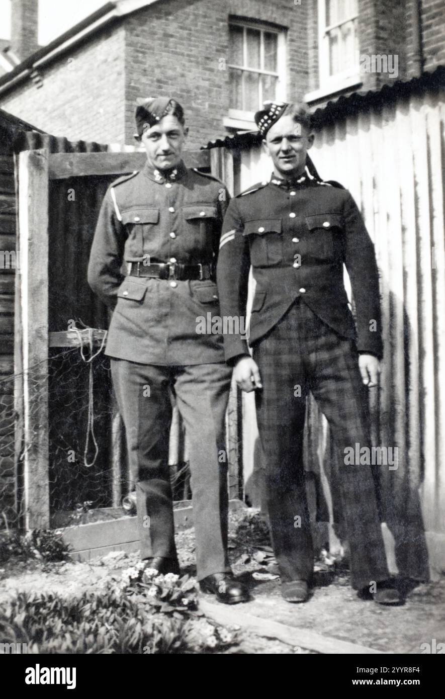 A corporal of the Royal Scots Fusiliers alongside another soldier ...