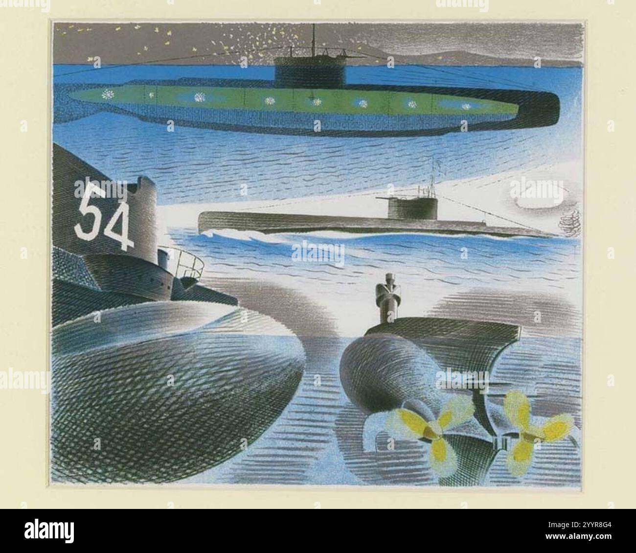 Different Aspects of Submarines (alternative lithograph Stock Photo - Alamy