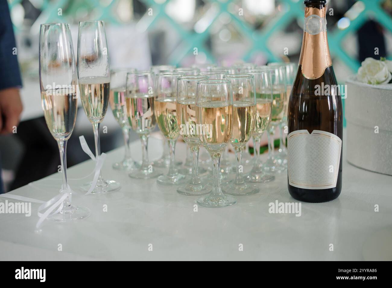 Elegant Champagne Toast at a Celebration Gathering Stock Photo - Alamy