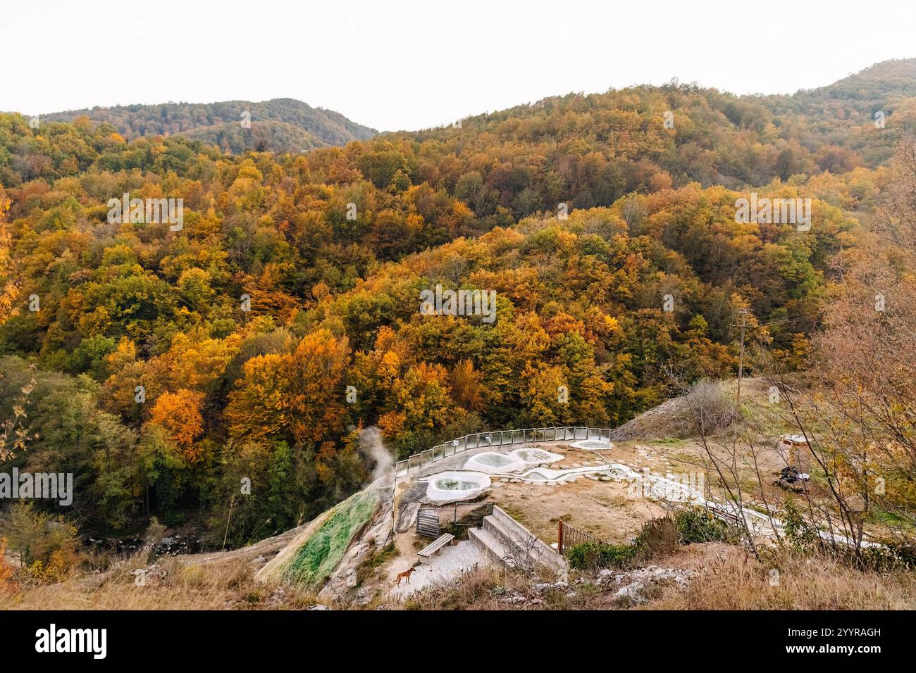 Thermal bath in Thermes Greek pomak villages near Xanthi, beautiful ...