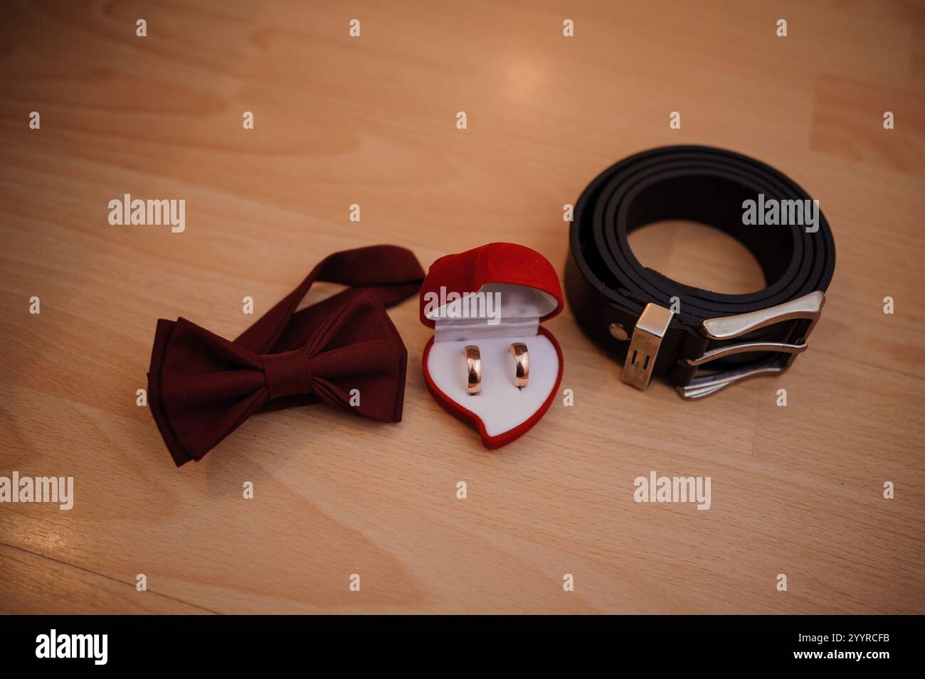 Elegant Accessories for Formal Attire Arrangement Stock Photo - Alamy