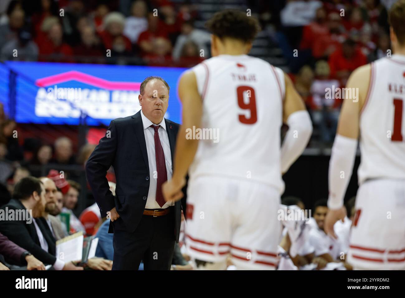 Madison, WI, USA. 22nd Dec, 2024. Wisconsin Badgers head coach Greg ...