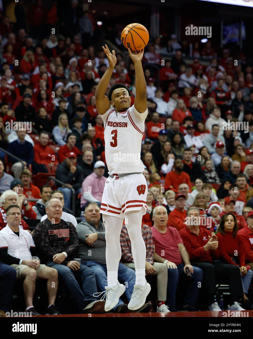 Madison, WI, USA. 22nd Dec, 2024. Wisconsin Badgers guard Camren Hunter ...