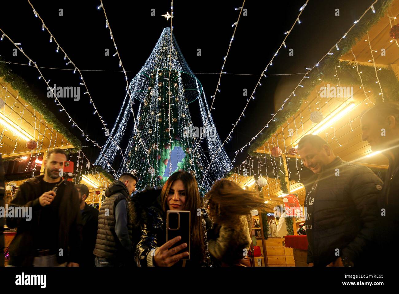 December 22, 2024, Byblos, Byblos, Lebanon: A Lebanese takes a selfie ...