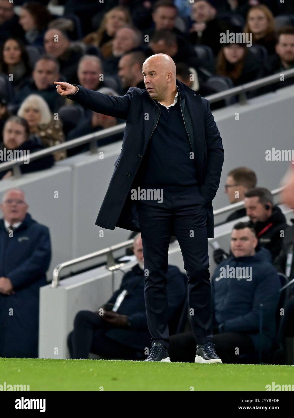 London, UK. 22nd Dec, 2024. Arne Slot Manager of Liverpool during the ...