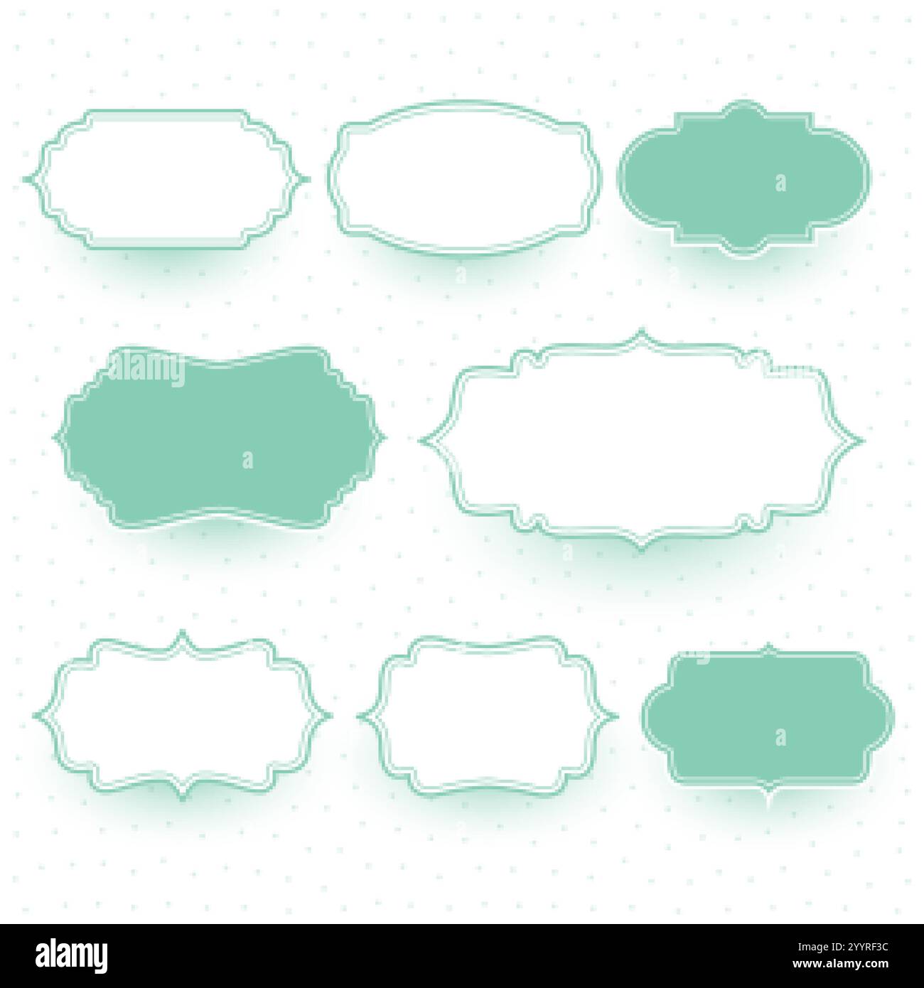 pastel colors wedding label frames set Stock Vector Image & Art - Alamy