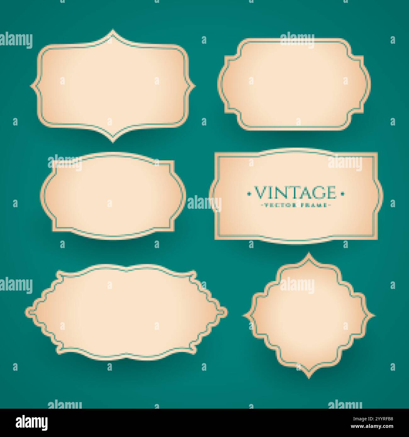 classic vintage frame labels set of six Stock Vector Image & Art - Alamy