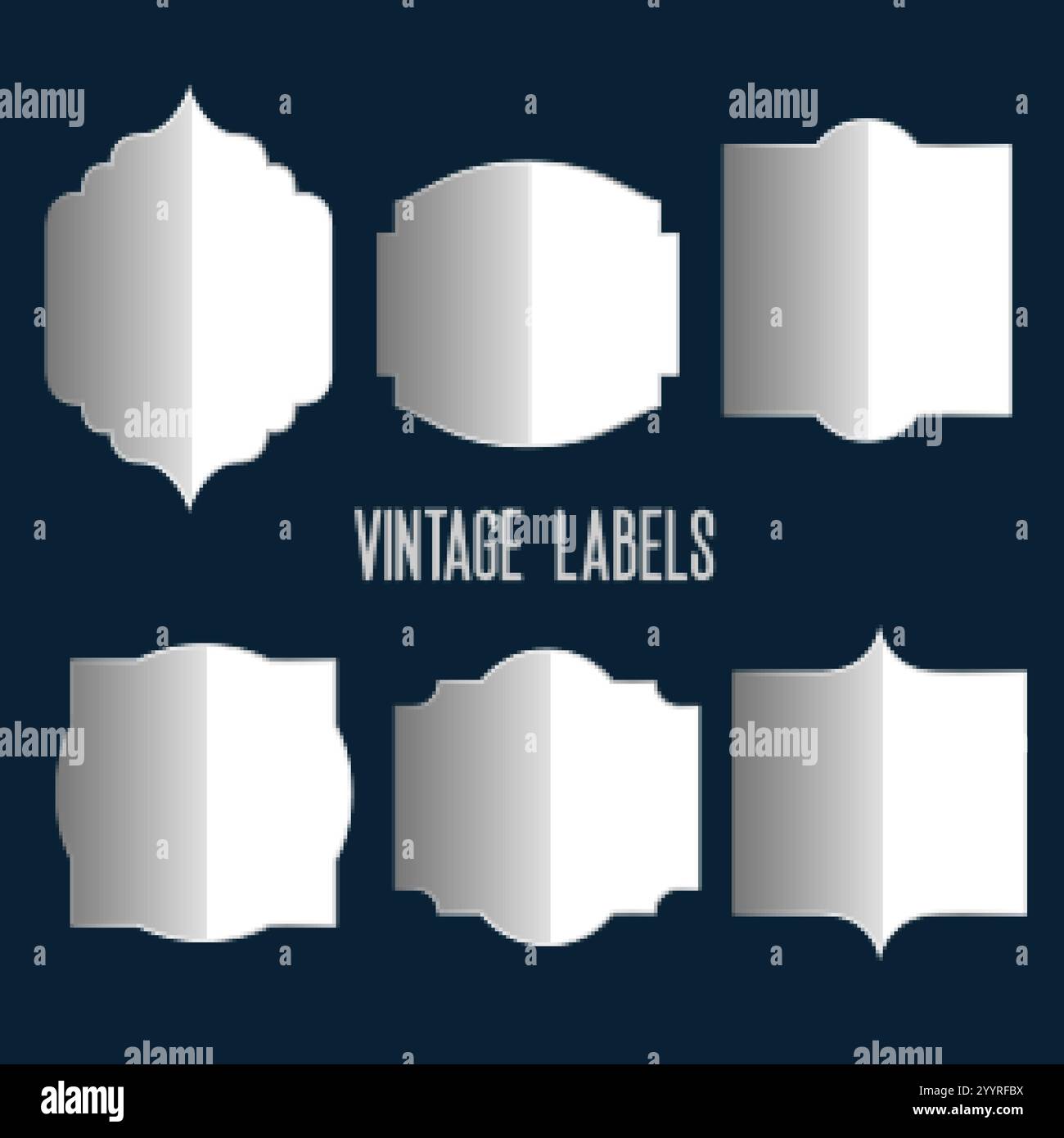 vintage labels set with reflection Stock Vector Image & Art - Alamy