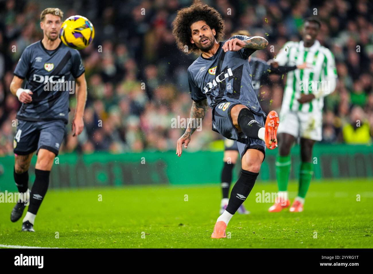 Aridane Hernandez of Rayo Vallecano in action during the Spanish league ...