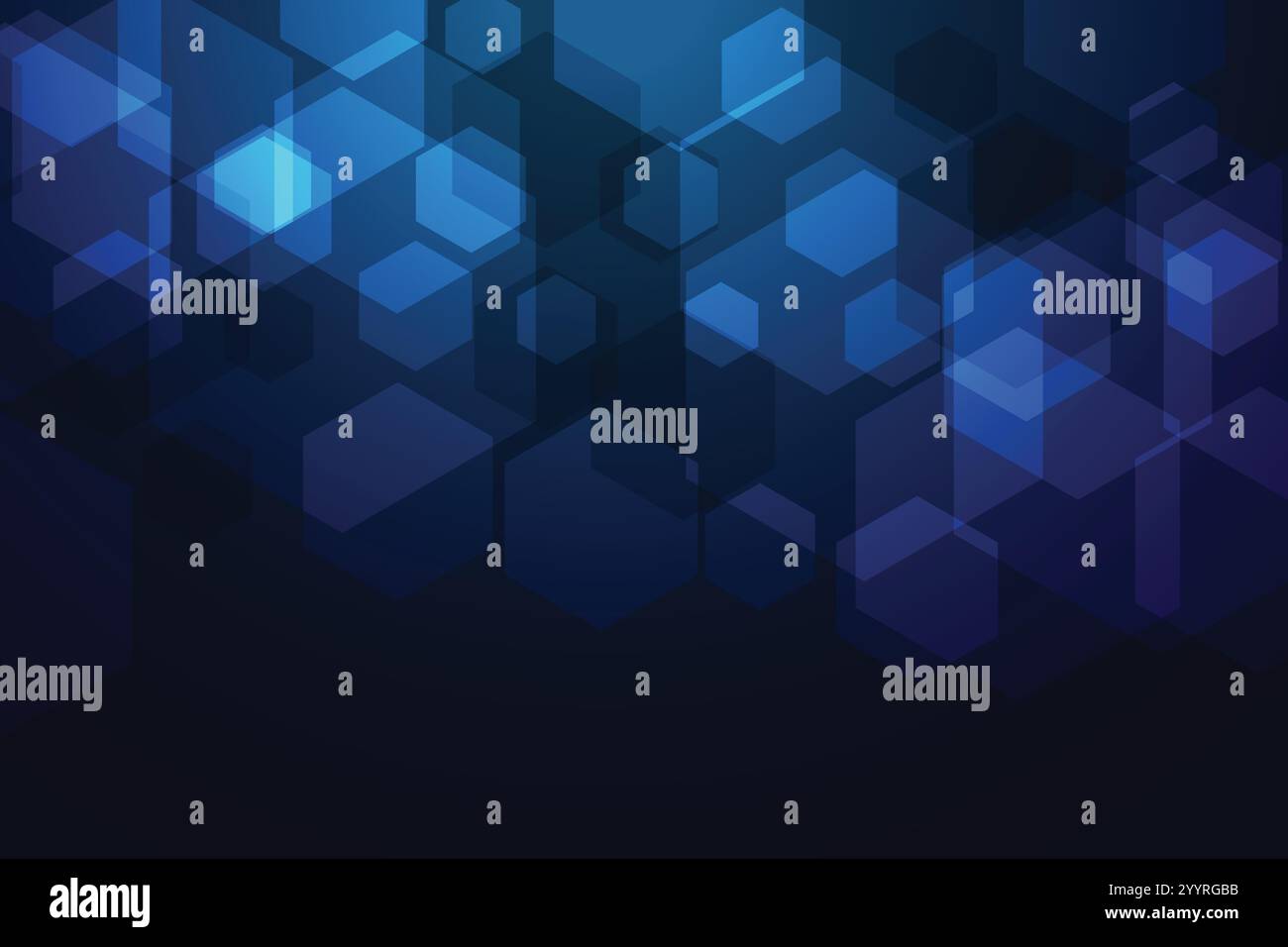 hexagon technology blue digital background design Stock Vector Image ...