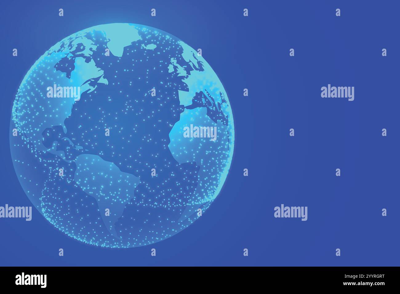 digital technology earth made with particles connection Stock Vector ...
