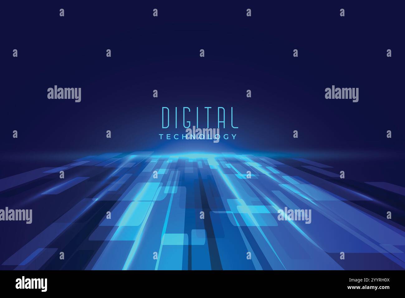 futuristic digital floor technology perspective background Stock Vector ...