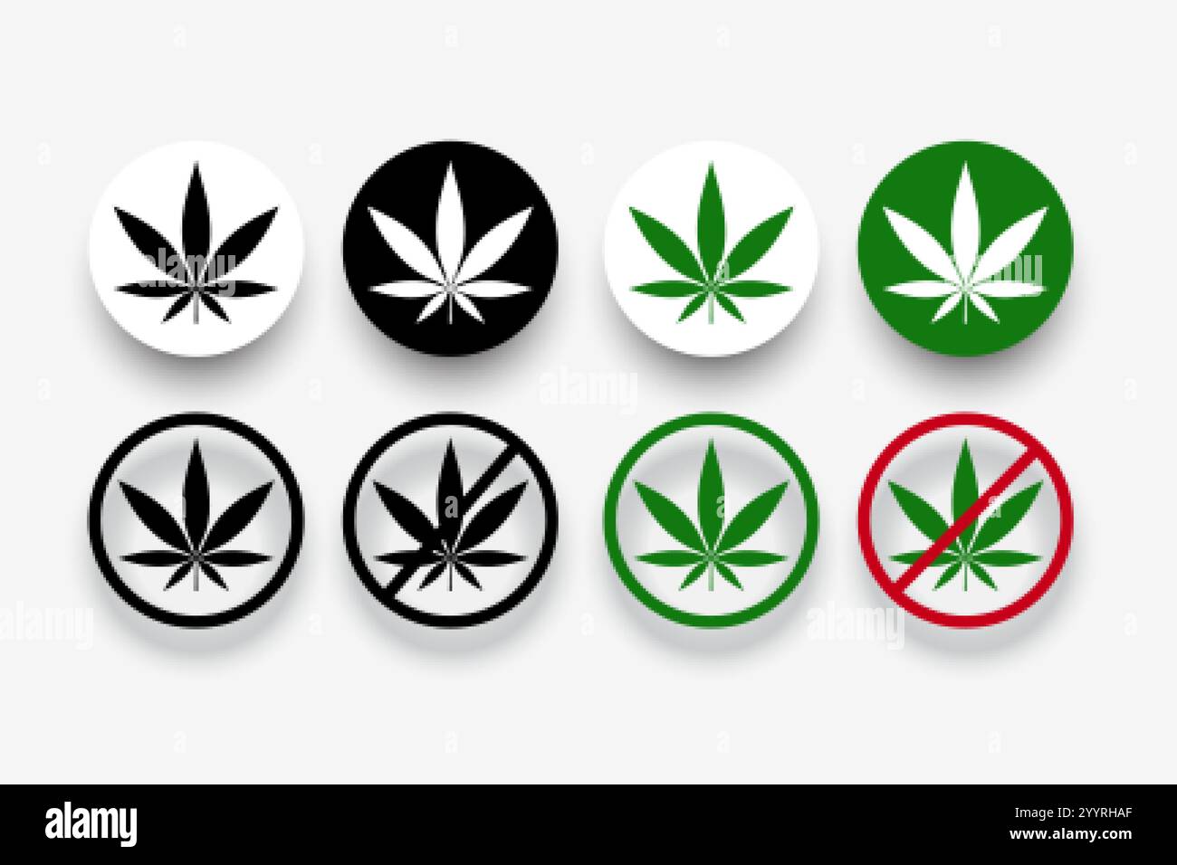 Marijuana ban illustration ban Cut Out Stock Images & Pictures - Alamy