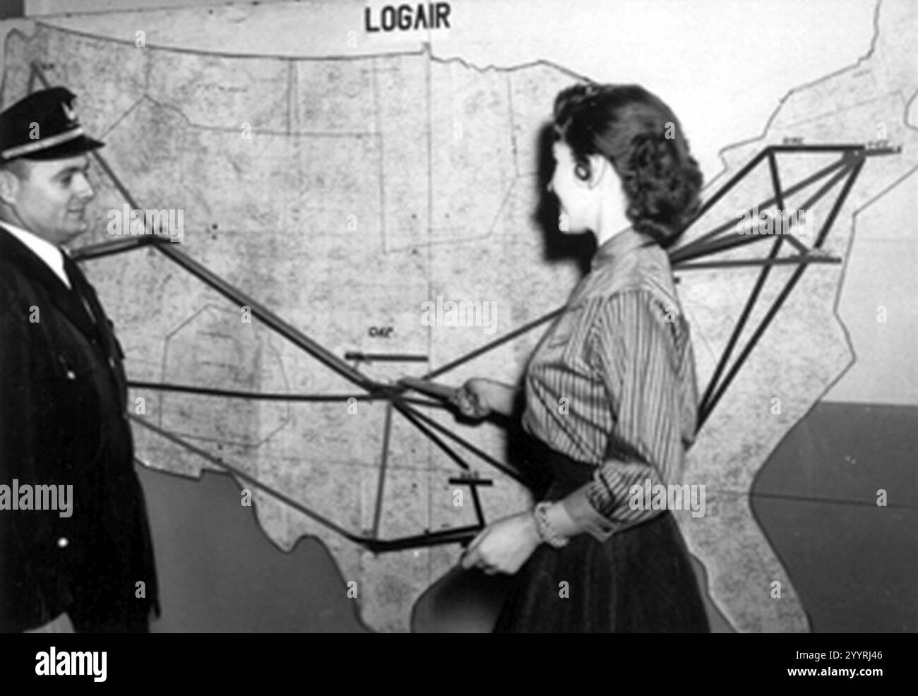 Directing Logair Supply Flights Ca Mid 1950s Tinker Air Force Base In