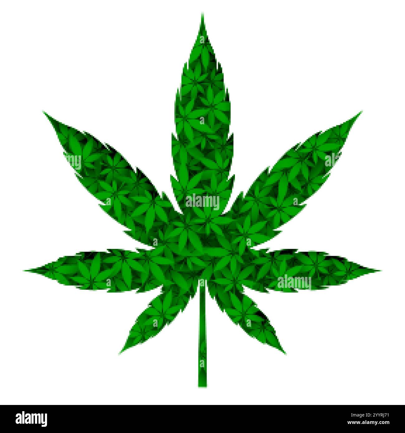 Cannabis plant leaves in Stock Vector Images - Alamy