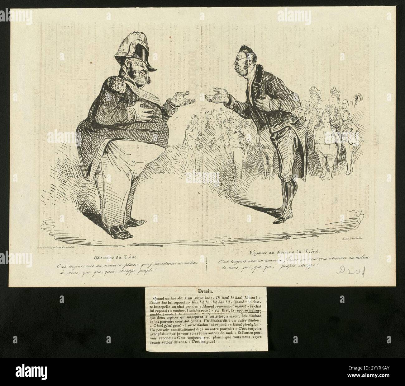 Discours du trone, August 17, 1834, by Honoré Daumier Stock Photo - Alamy