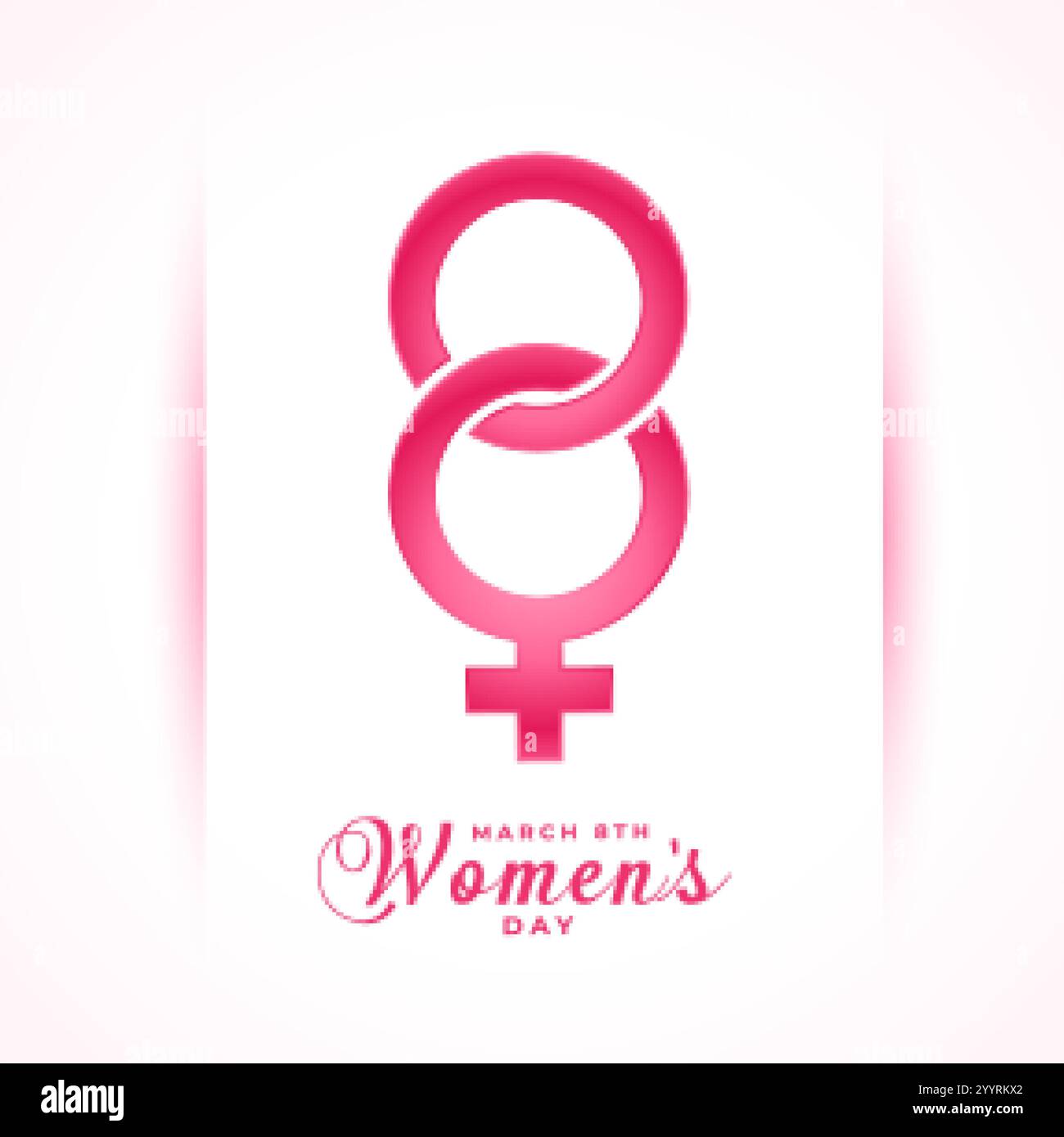 march 8th international women's day creative wishes card design Stock ...