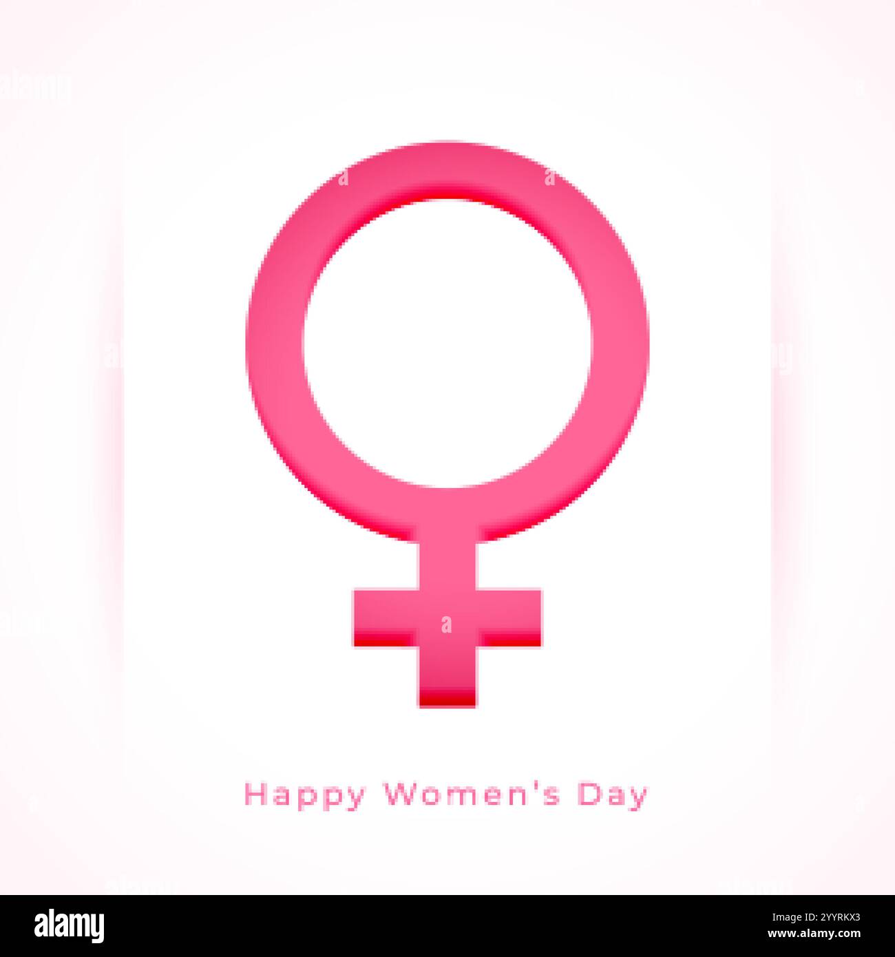 women's day background with female symbol in paper style Stock Vector ...