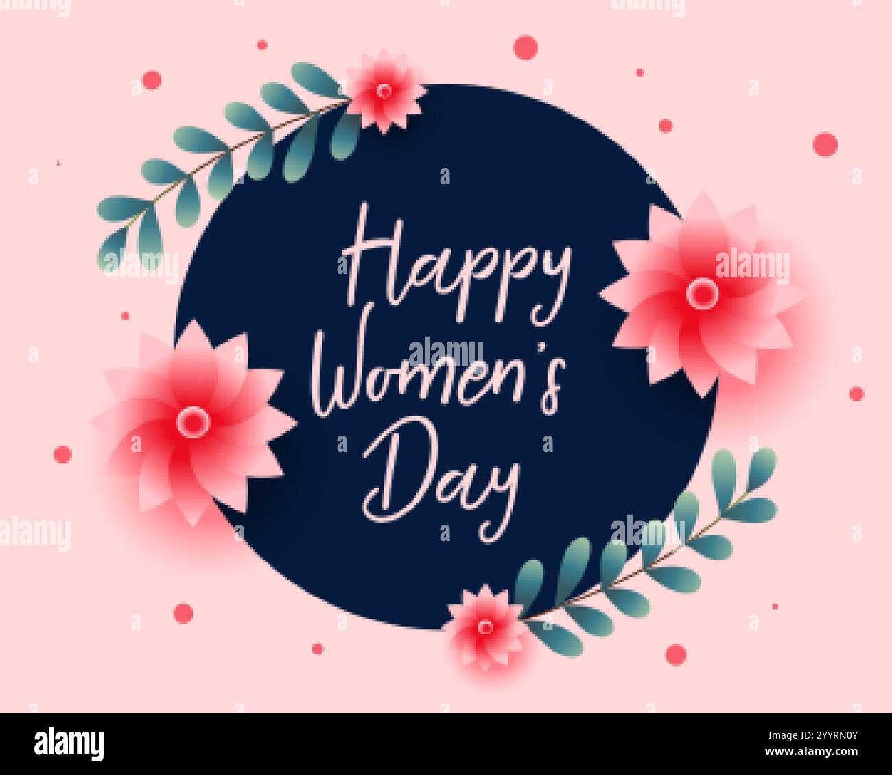 nice happy women's day flower greeting design Stock Vector Image & Art ...