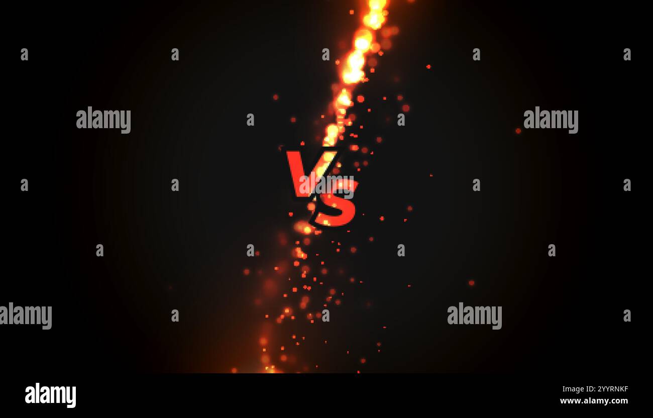 battle versus vs banner or product comparison background with sparkles ...