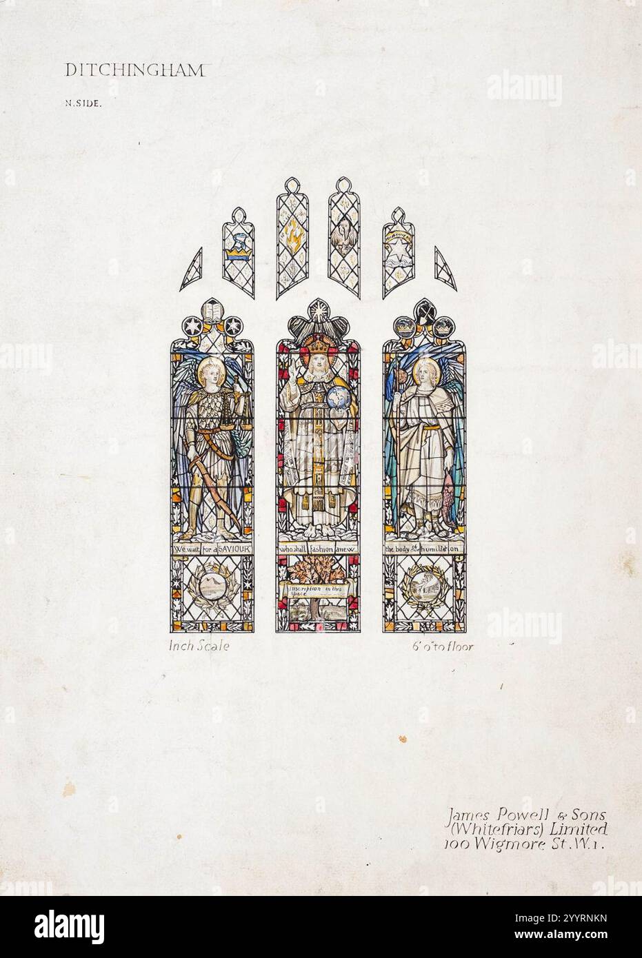Ditchingham Church, Norfolk - presentation drawing for the Rider ...