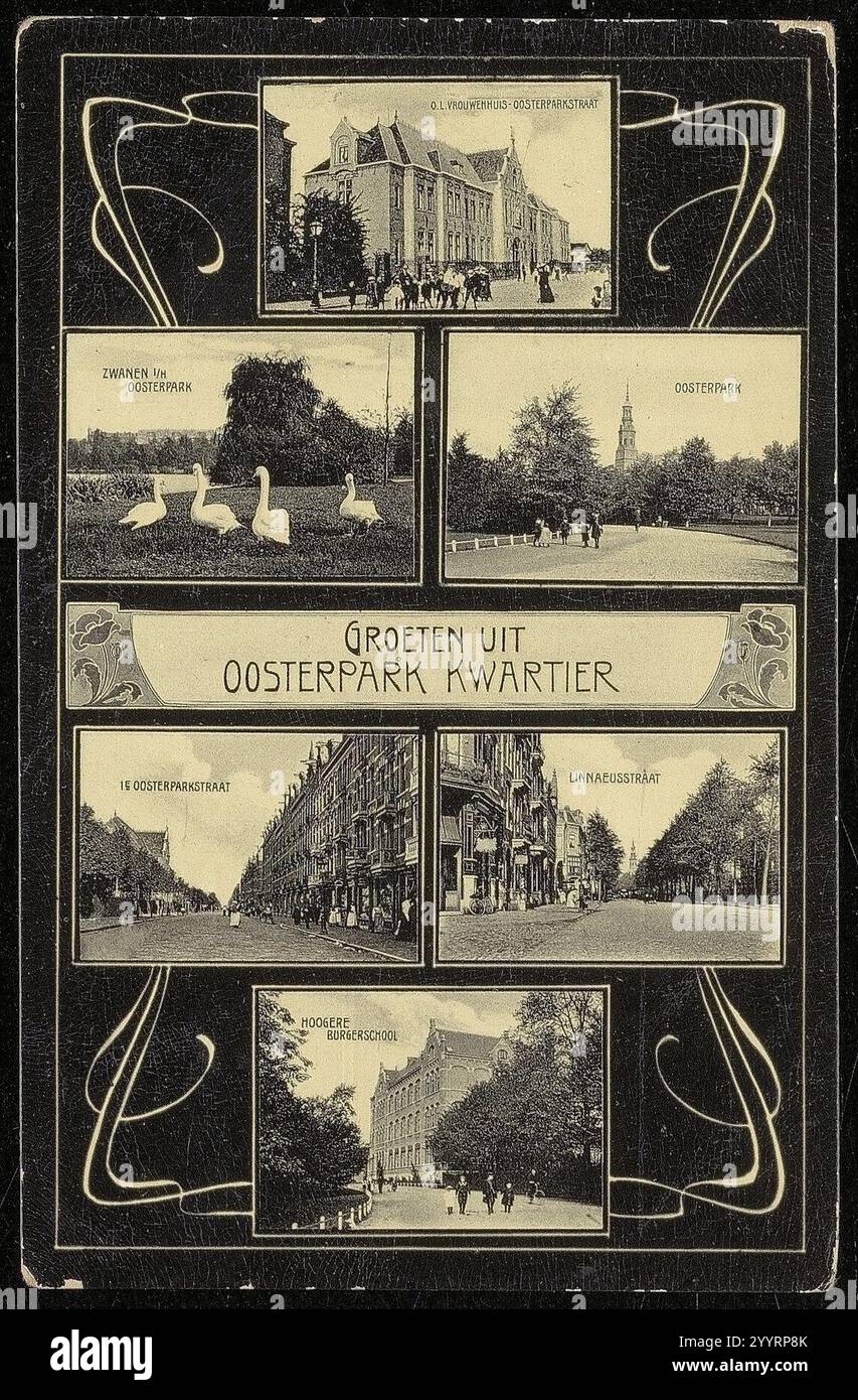 Diverse afbeeldingen uit het Oosterpark-kwartier. Uitgave P.F. Cladder ...