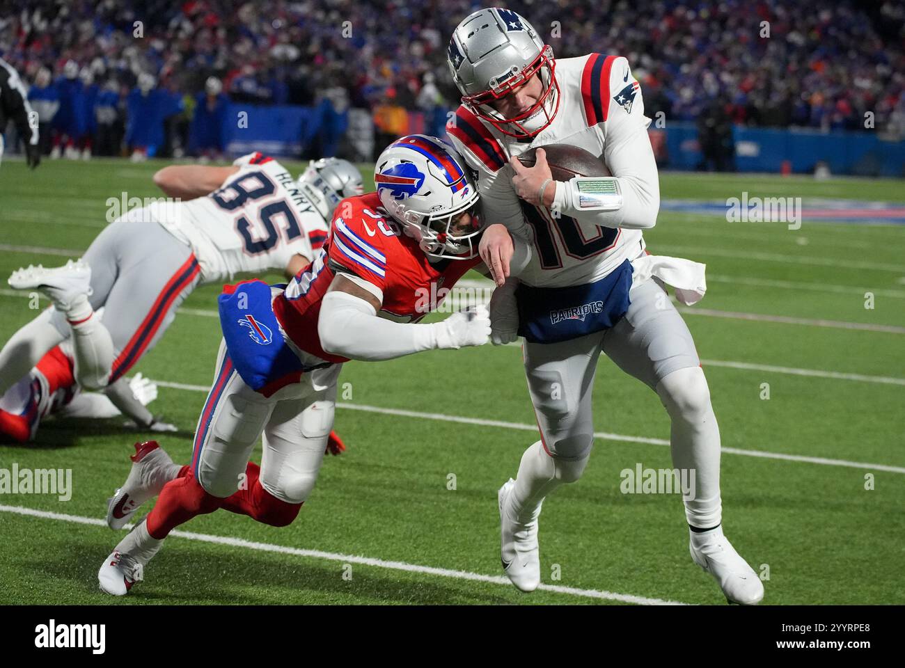 Buffalo Bills cornerback Cam Lewis (39) forces New England Patriots ...