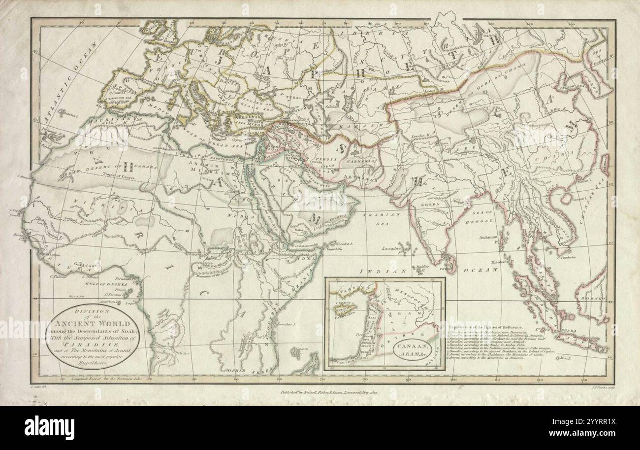 Division of the ancient world among the Descendants of Noah Stock Photo ...