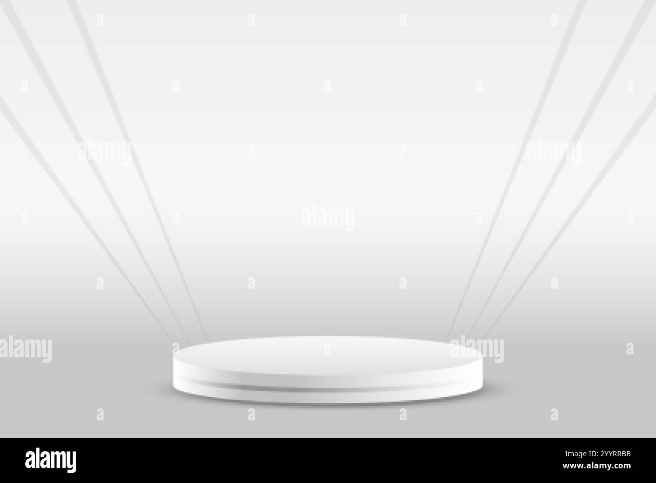 Minimalist white 3d podium Stock Vector Images - Alamy