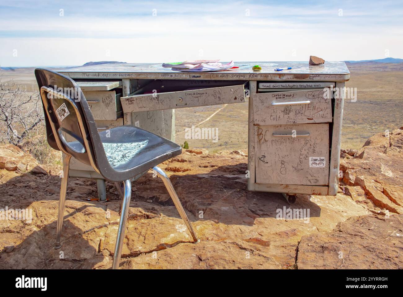 Old Hancock Hill desk in Sul Ross State University Alpine Texas Stock ...