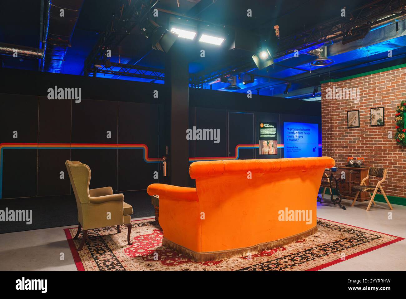 Central Perk Cafe Set Recreation in London with Iconic Orange Couch ...