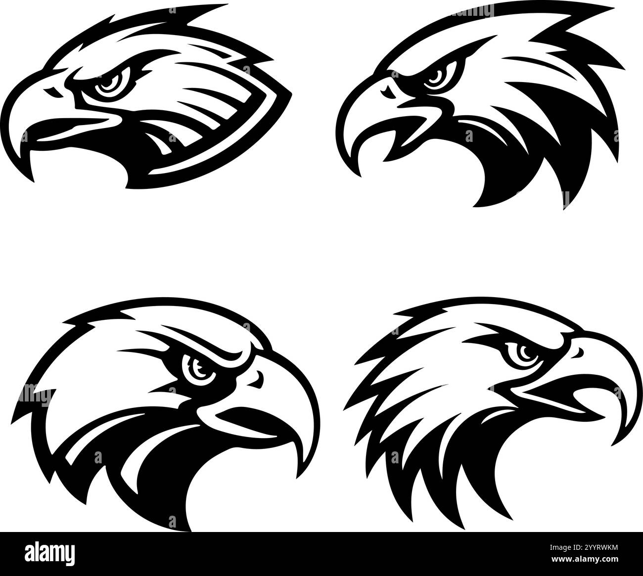 Bald eagle cartoon icon Black and White Stock Photos & Images - Alamy