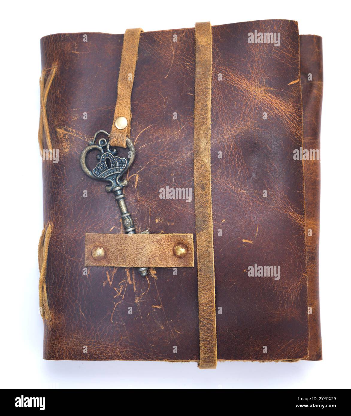 Old Victorian leather diary Stock Photo - Alamy