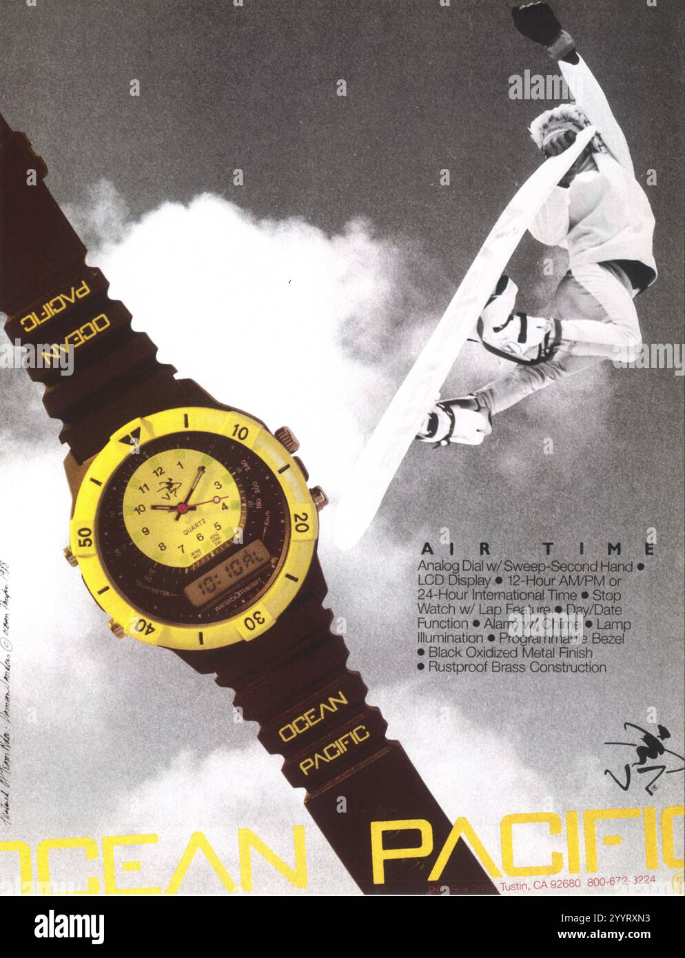 1980s Ocean Pacific watch ad Stock Photo - Alamy