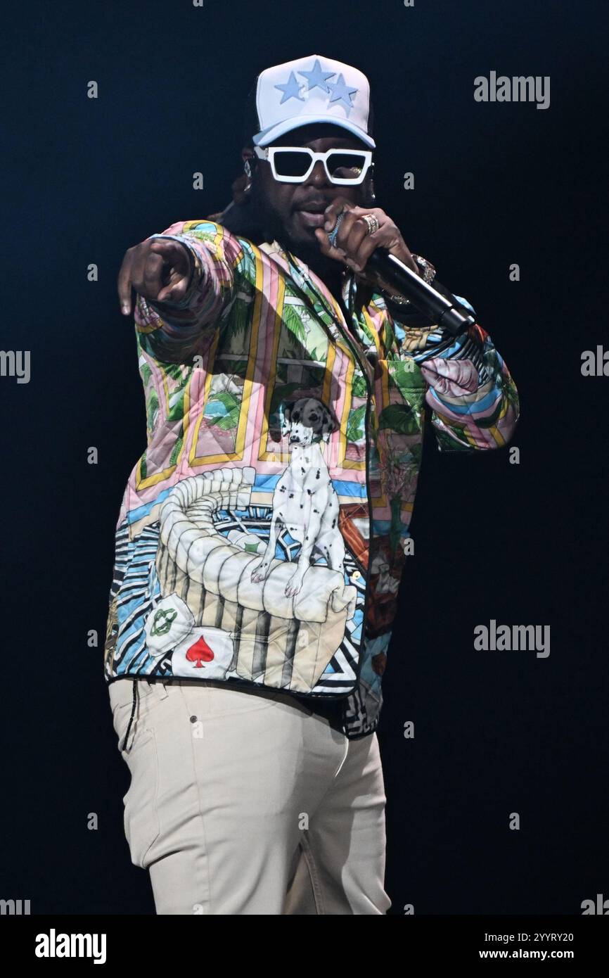 Miami, FL, USA. 21st Dec, 2024. T-Pain performs during The iHeartRadio ...