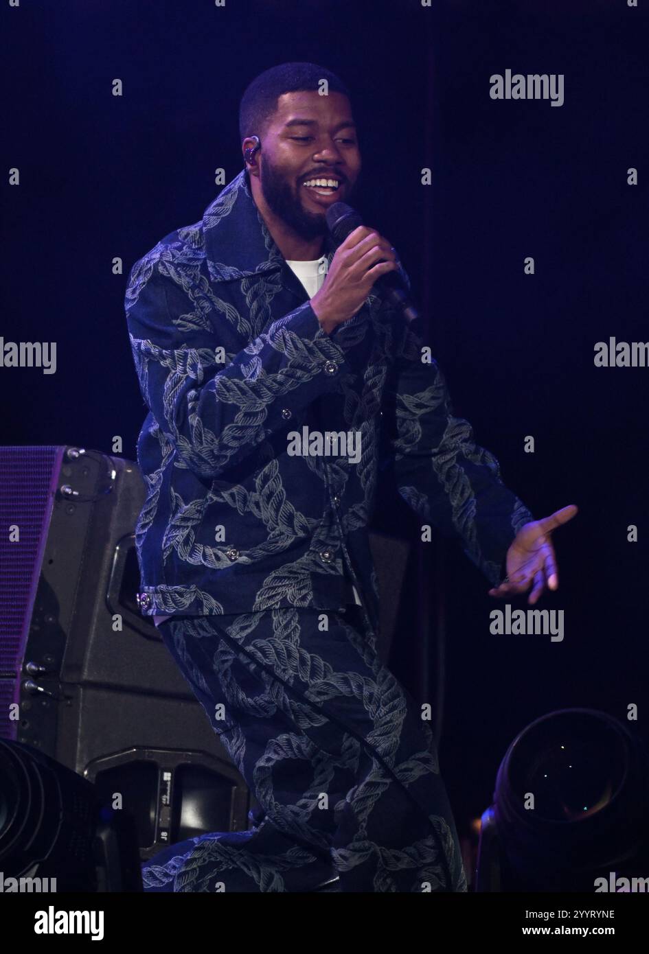 Miami, FL, USA. 21st Dec, 2024. Khalid performs during The iHeartRadio ...