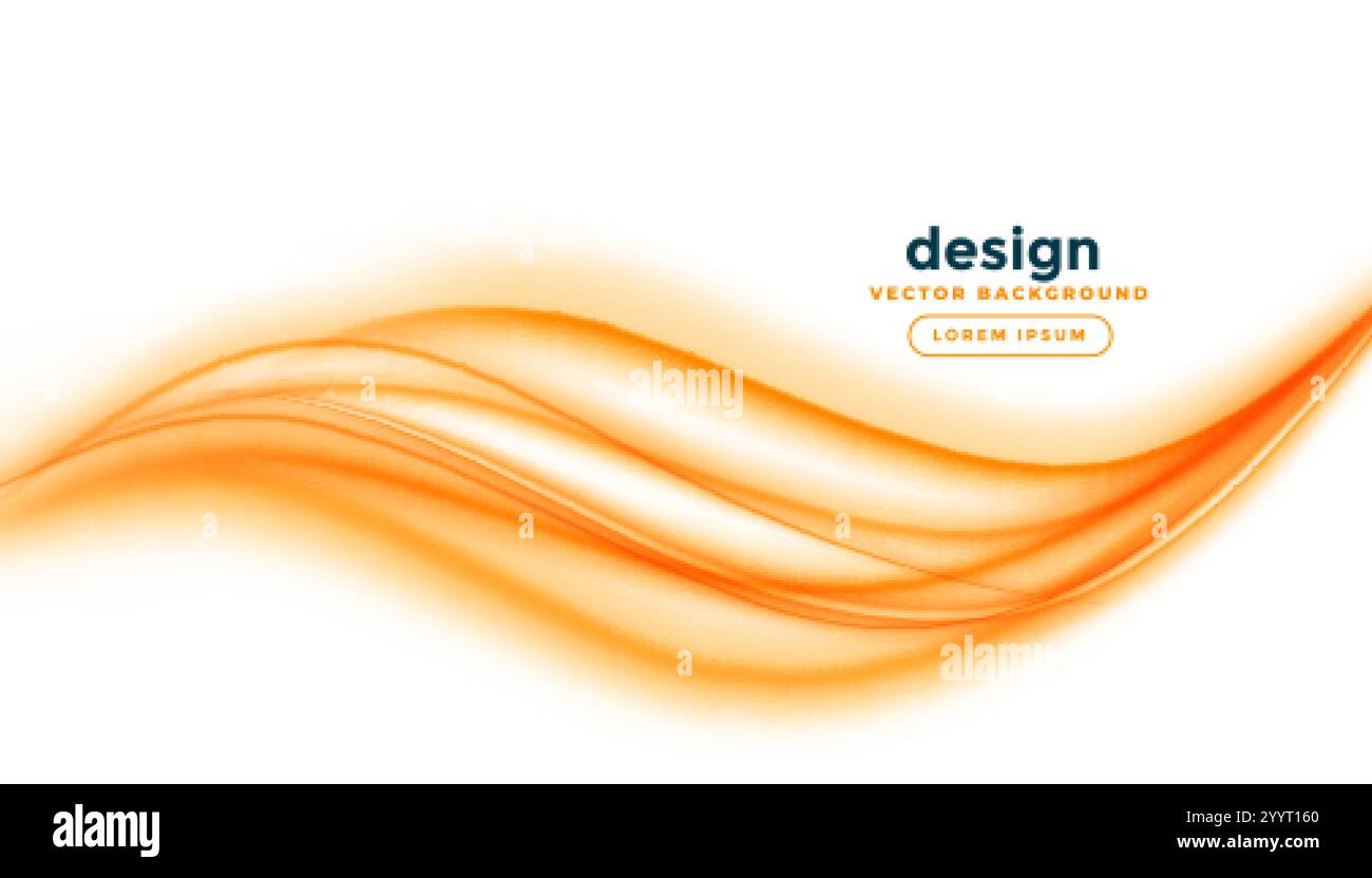 orange wave line streak on white background Stock Vector Image & Art ...