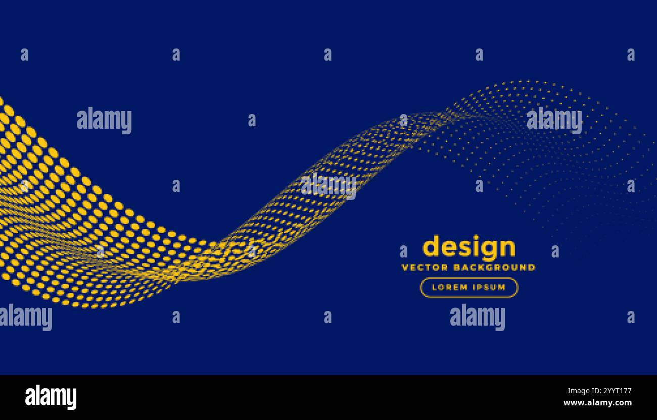 blue background with halftone wave effect Stock Vector Image & Art - Alamy
