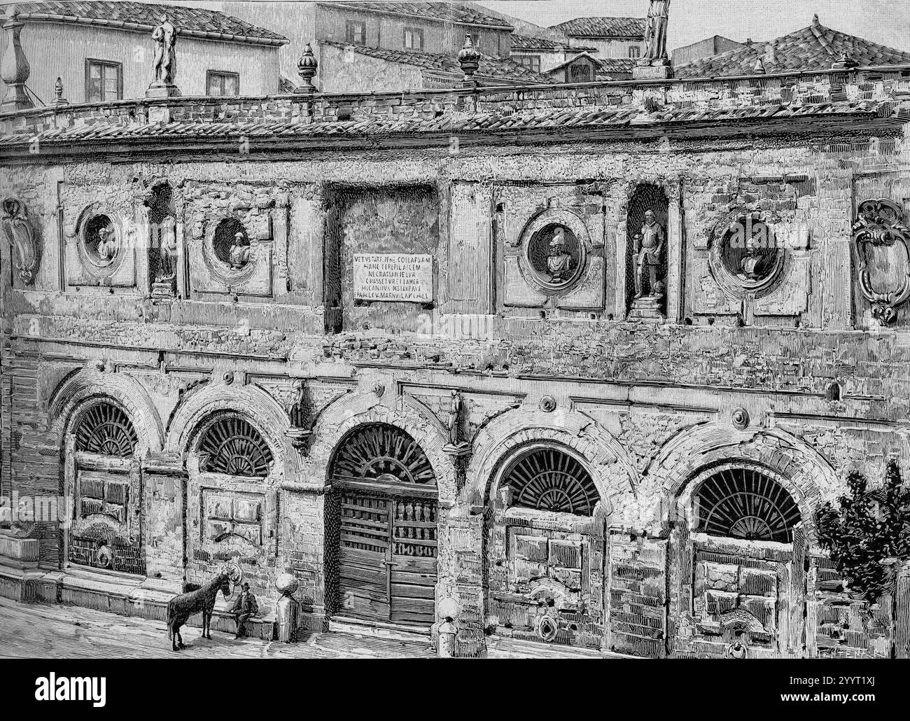 Dogana di Avellino (xilografia Stock Photo - Alamy
