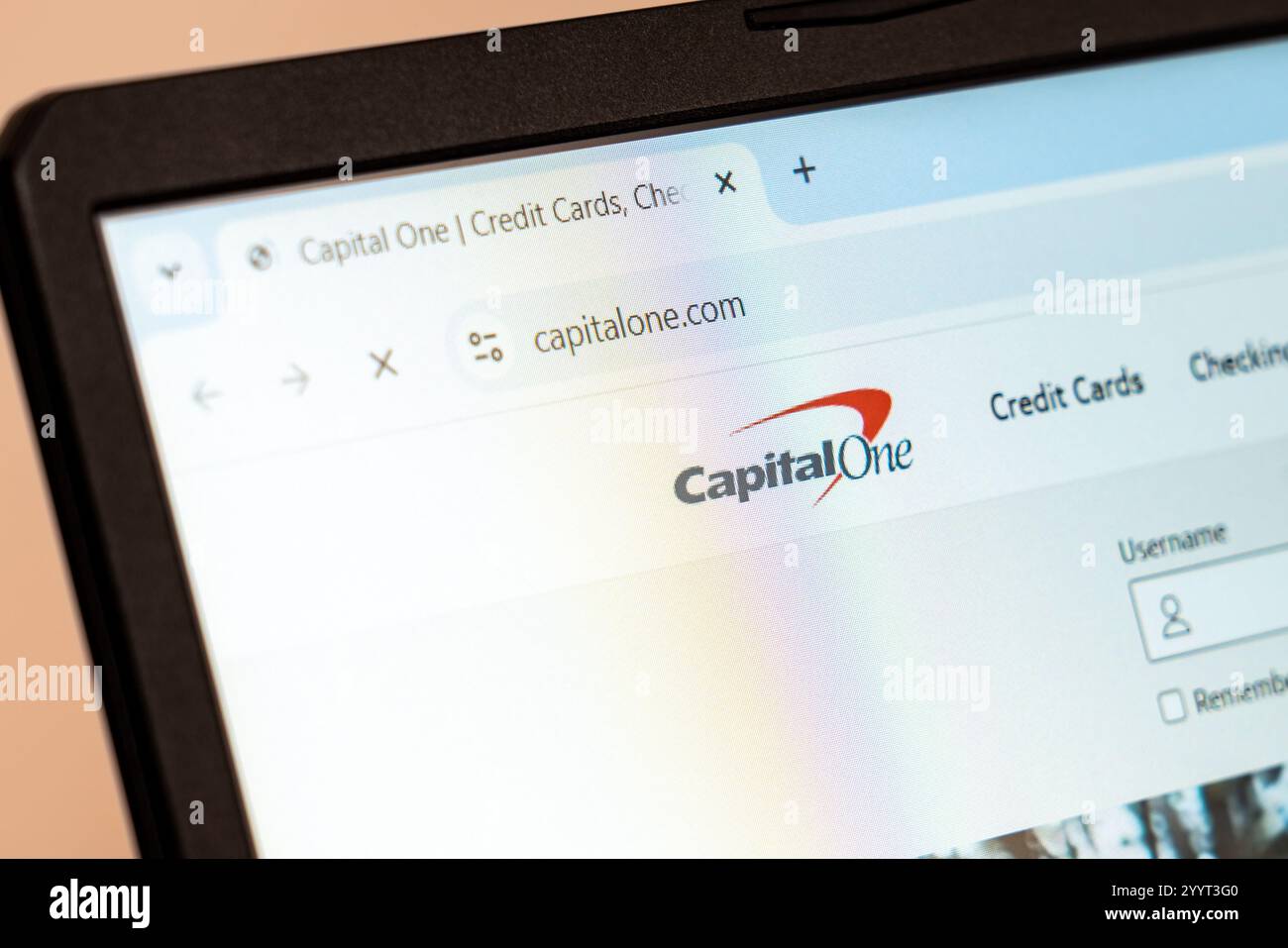 New York, USA - December 21, 2024: Capital One website homepage ...