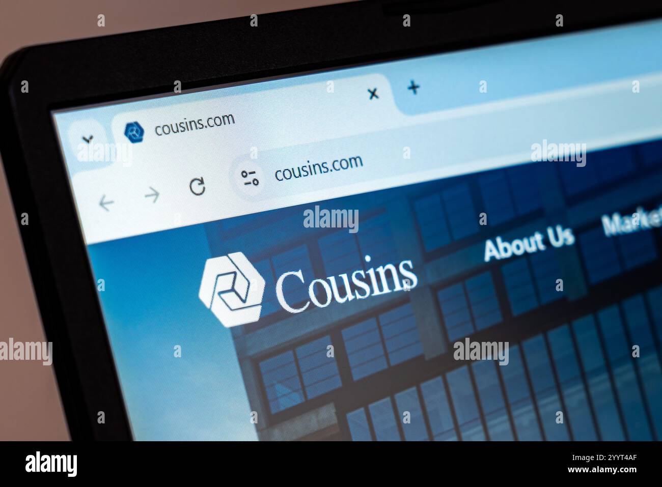 New York, USA - December 21, 2024: Cousins website homepage displayed ...