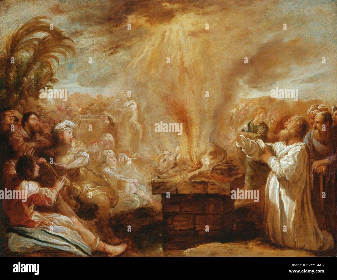 Domenico Fetti (Rome c. 1588-Venice 1623) - The Sacrifice of Elijah ...
