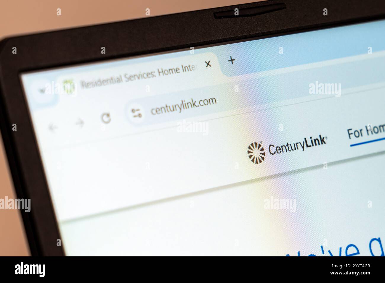 New York, USA - December 21, 2024: CenturyLink website homepage ...