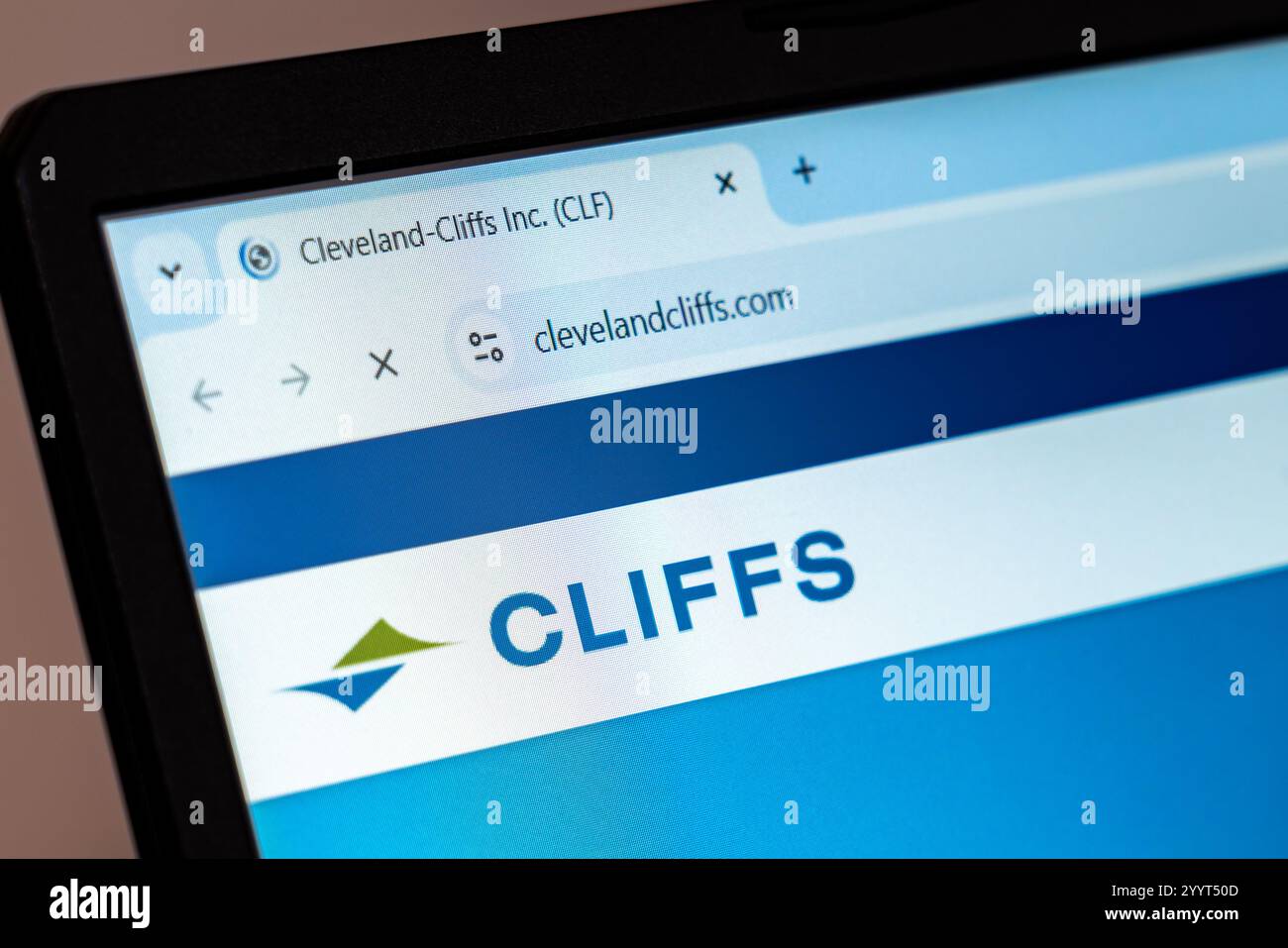 New York, USA - December 21, 2024: Cleveland-Cliffs website homepage ...